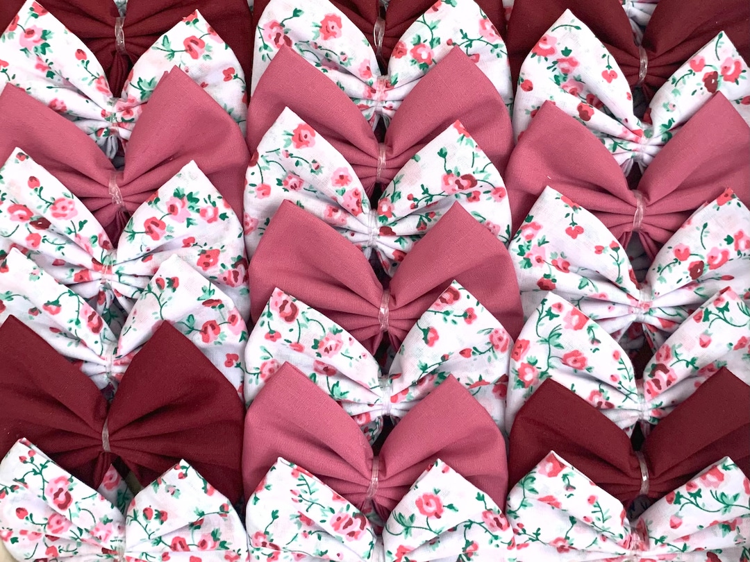 Pink Floral Dog Grooming Bows | Box of 25 | Short Term Use | Collar ...