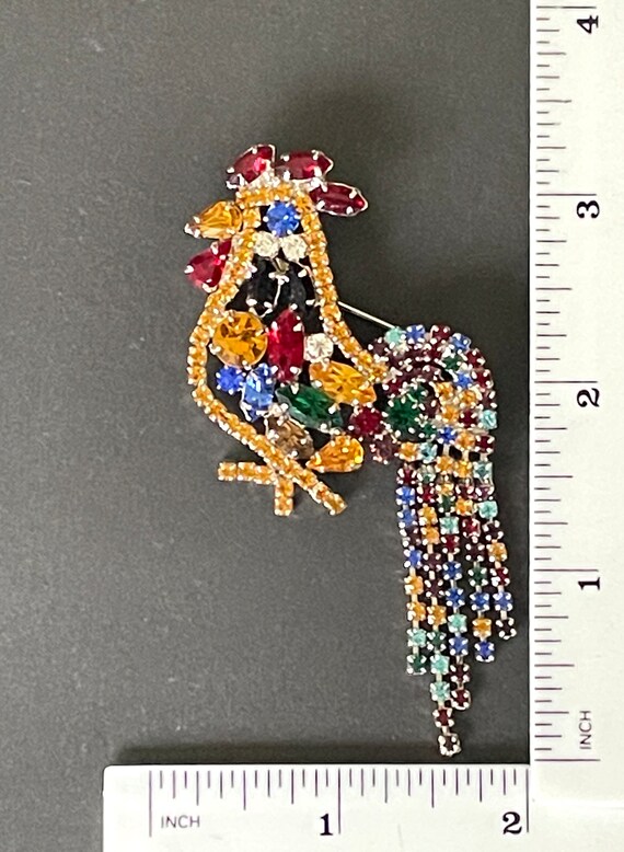 Large vintage figural rhinestone cockerel / rooster, … - Gem