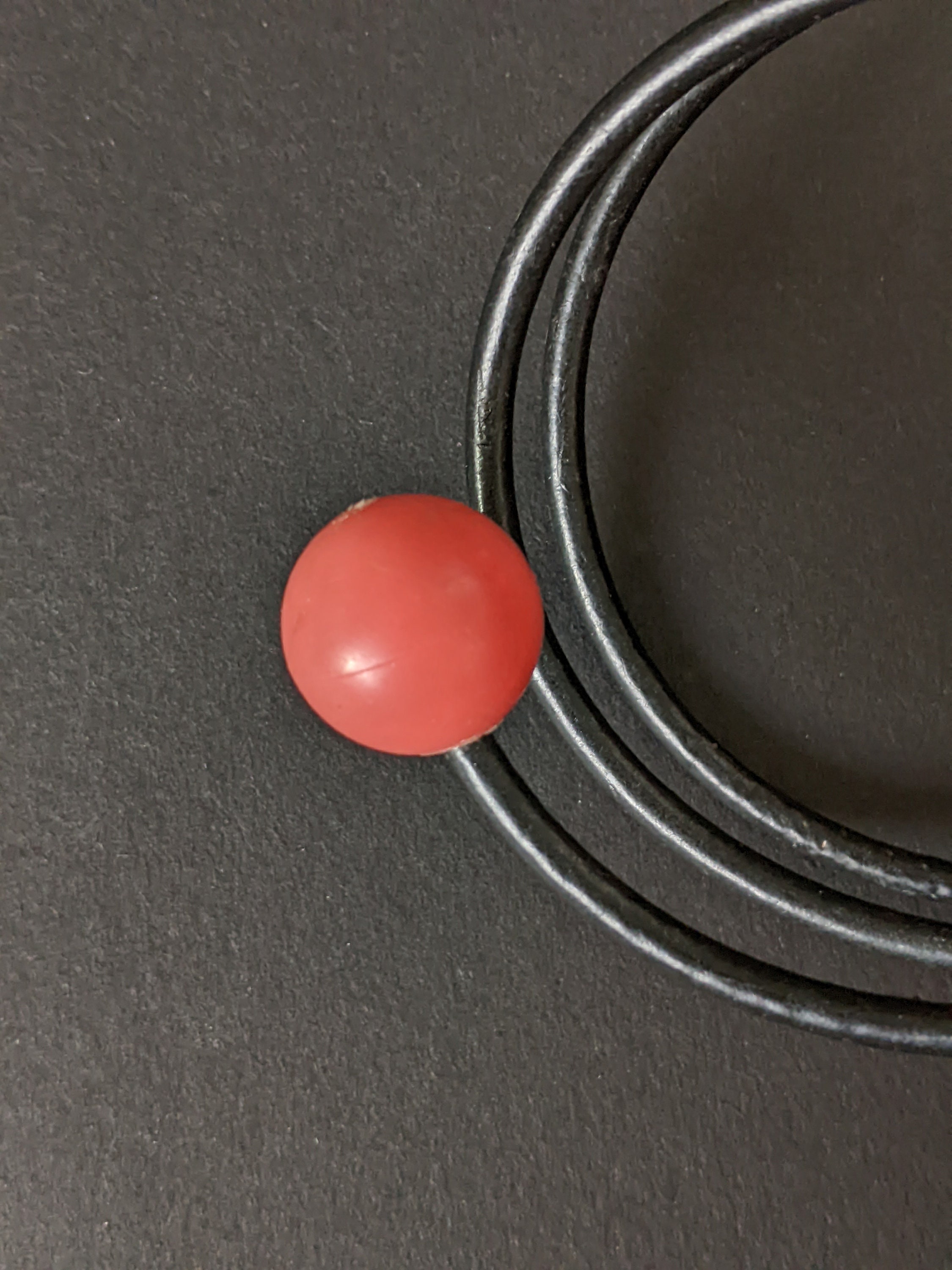 Vintage Atomic Wired Plastic Twisted Rigid Bangle, Red and Black Spiral ...