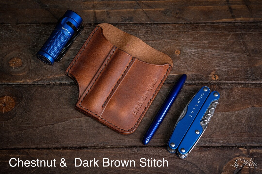 Handmade Leather Pocket Caddy Organiser V2 Medium EDC, the Little Corey ...