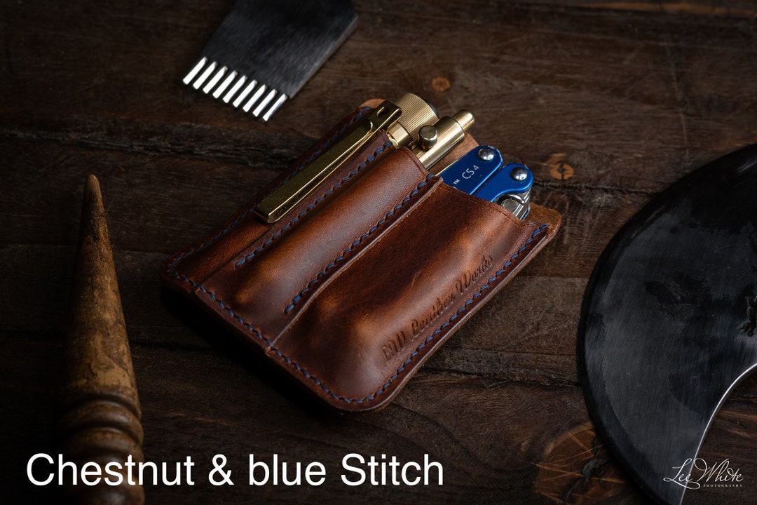 Handmade Leather Pocket Caddy Organiser V2 Large EDC, the Corey V2 Free ...