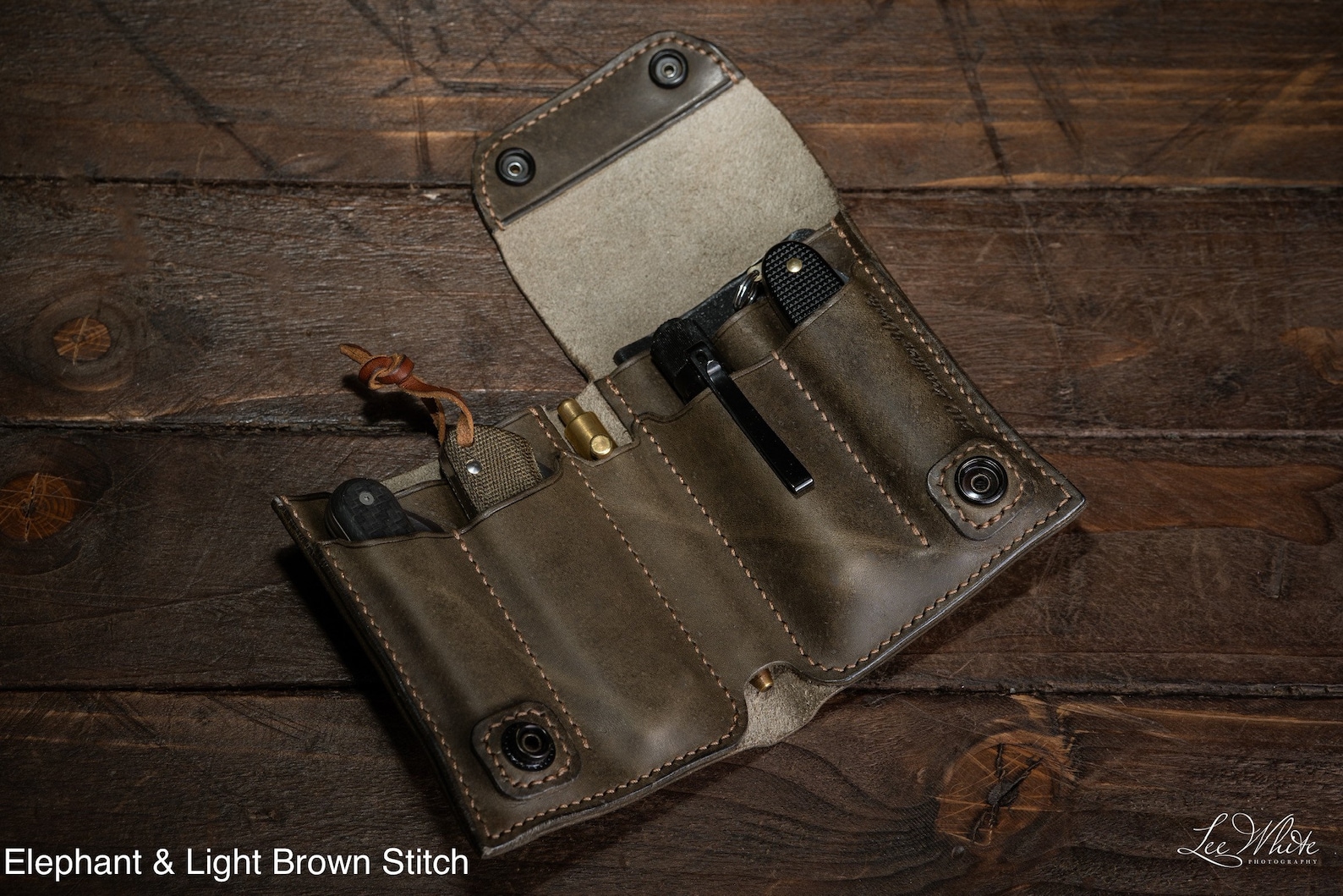 Tool Wallet V1 EDC Small Handmade Leather Free Laser Engraving. Hand ...