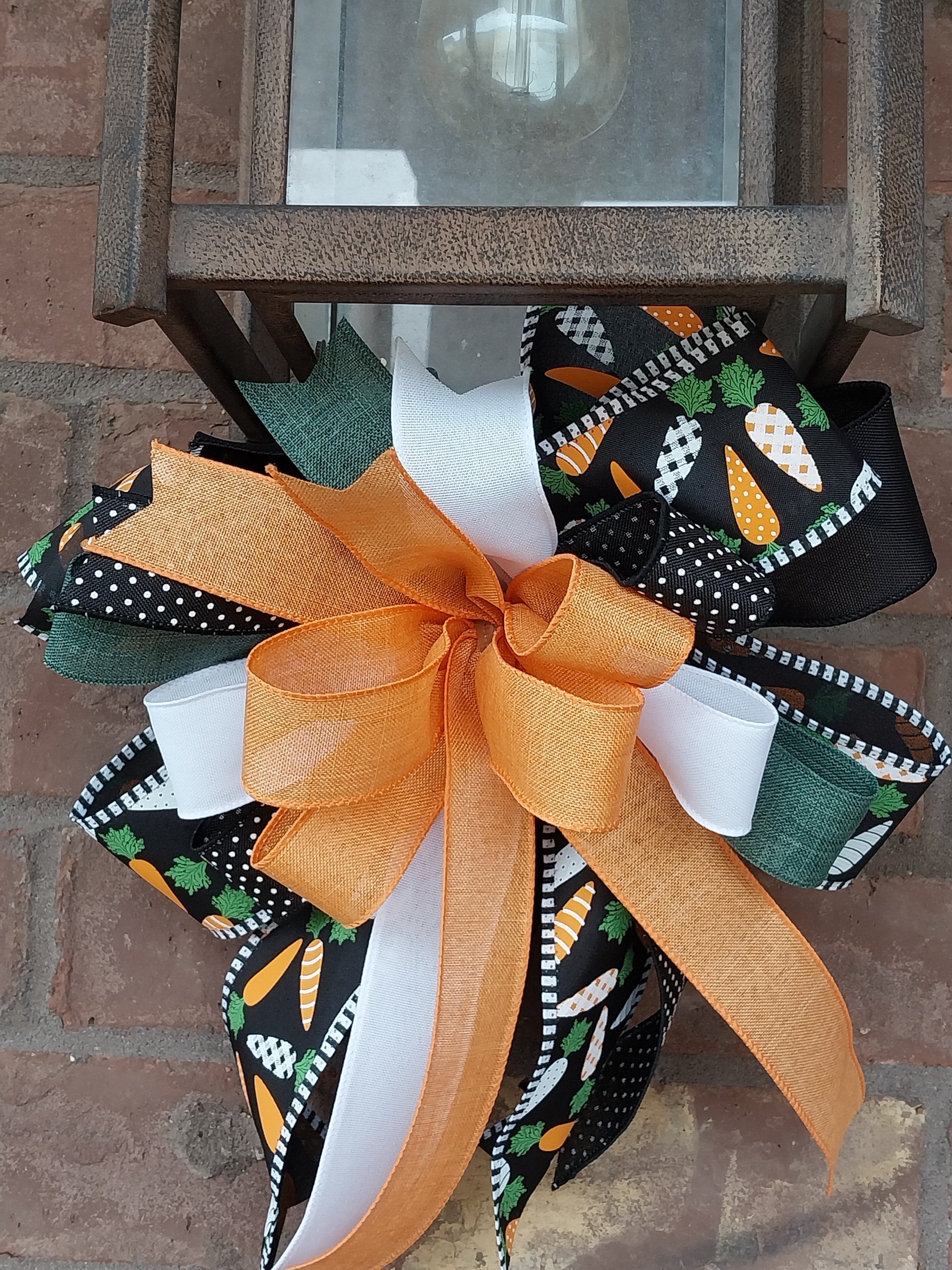 Easter Bow, Carrot Bow, Easter Mailbox Bow, Easter Wreath Bow, Easter ...