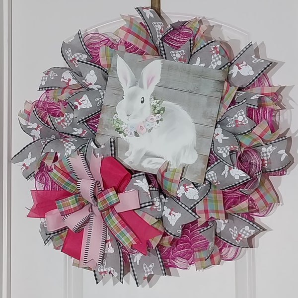 Rabbit Wreath - Etsy