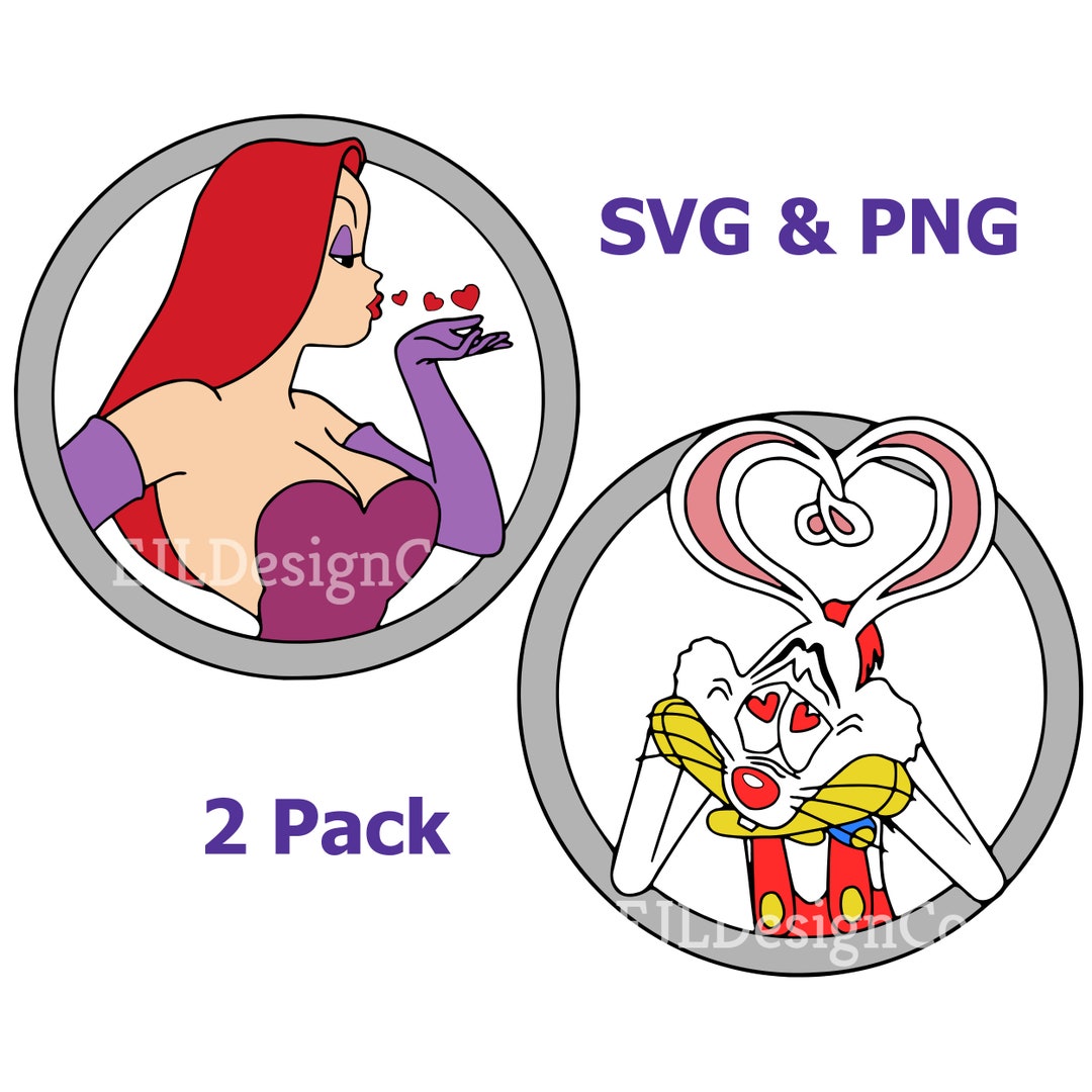 Jessica Rabbit and Roger Rabbit SVG/PNG 2 Pack Digital Download - Etsy