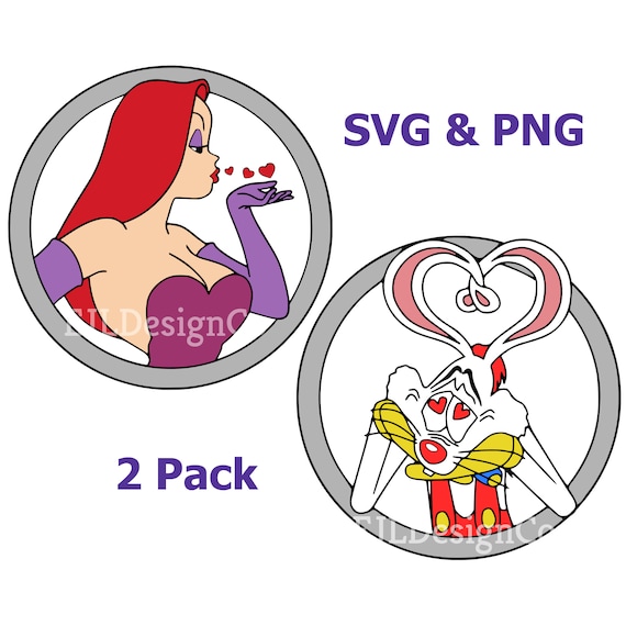 Jessica Rabbit and Roger Rabbit SVG/PNG 2 Pack Digital | Etsy