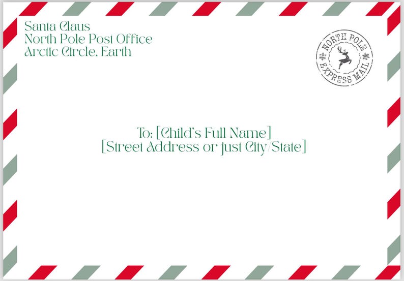 Personalized Santa Letter Pack | Nice List Certificate + North Pole ...