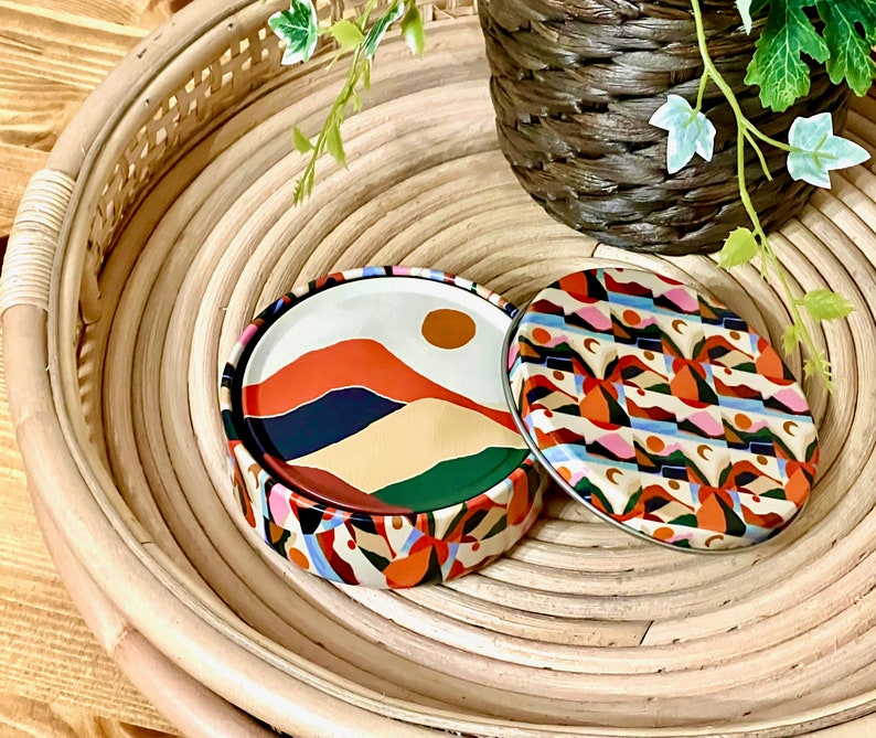 Boho Coasters Set of 6 Drink Coasters Abstract Art - Etsy