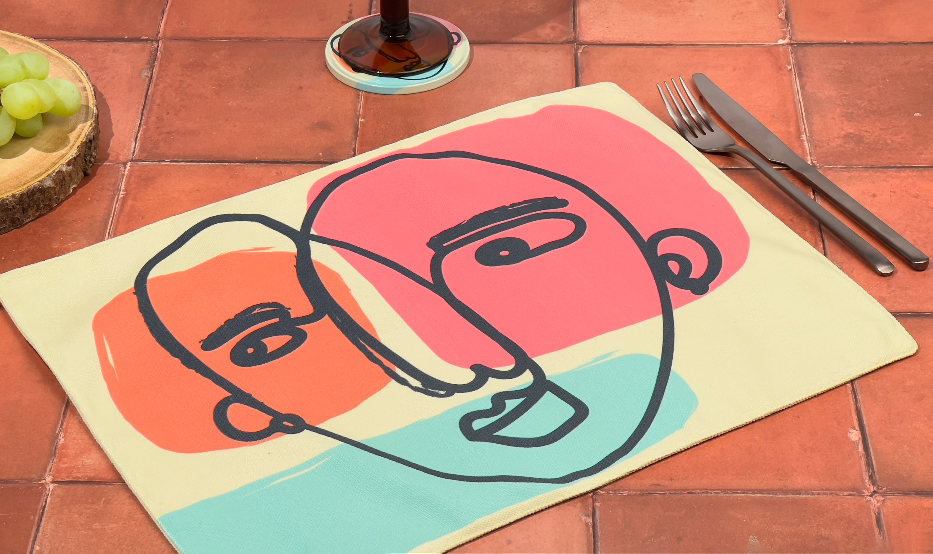 Art Design Placemats Unique Placemat Set of 2 4 6 Table - Etsy UK