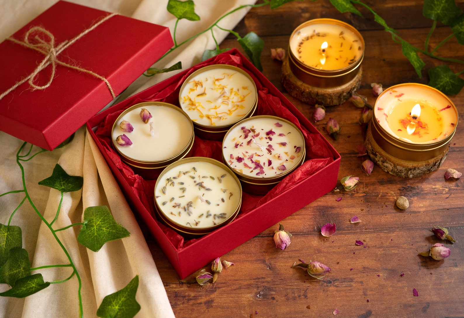 Set of 4 Scented Soy Candles Handmade Soy Wax Candles - Etsy