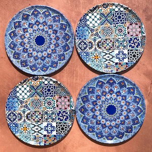 Set of 4 Coasters | Various Sets | Persian/turkish Coasters | Drink ...