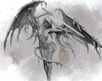 Female Demon Miniature - Etsy