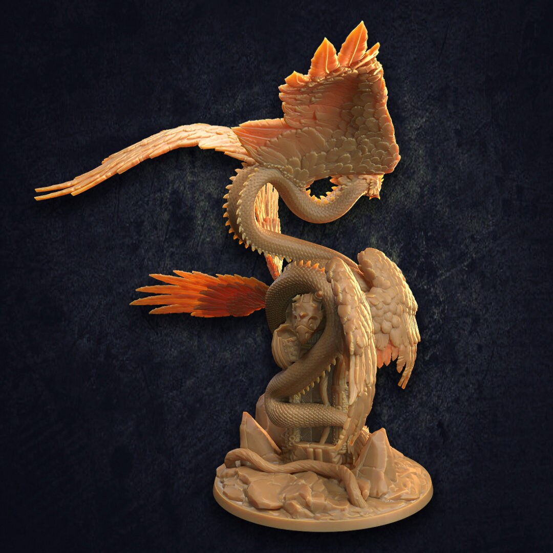 Ancient Couatl Miniature Winged Serpent Great Wyrm - Etsy