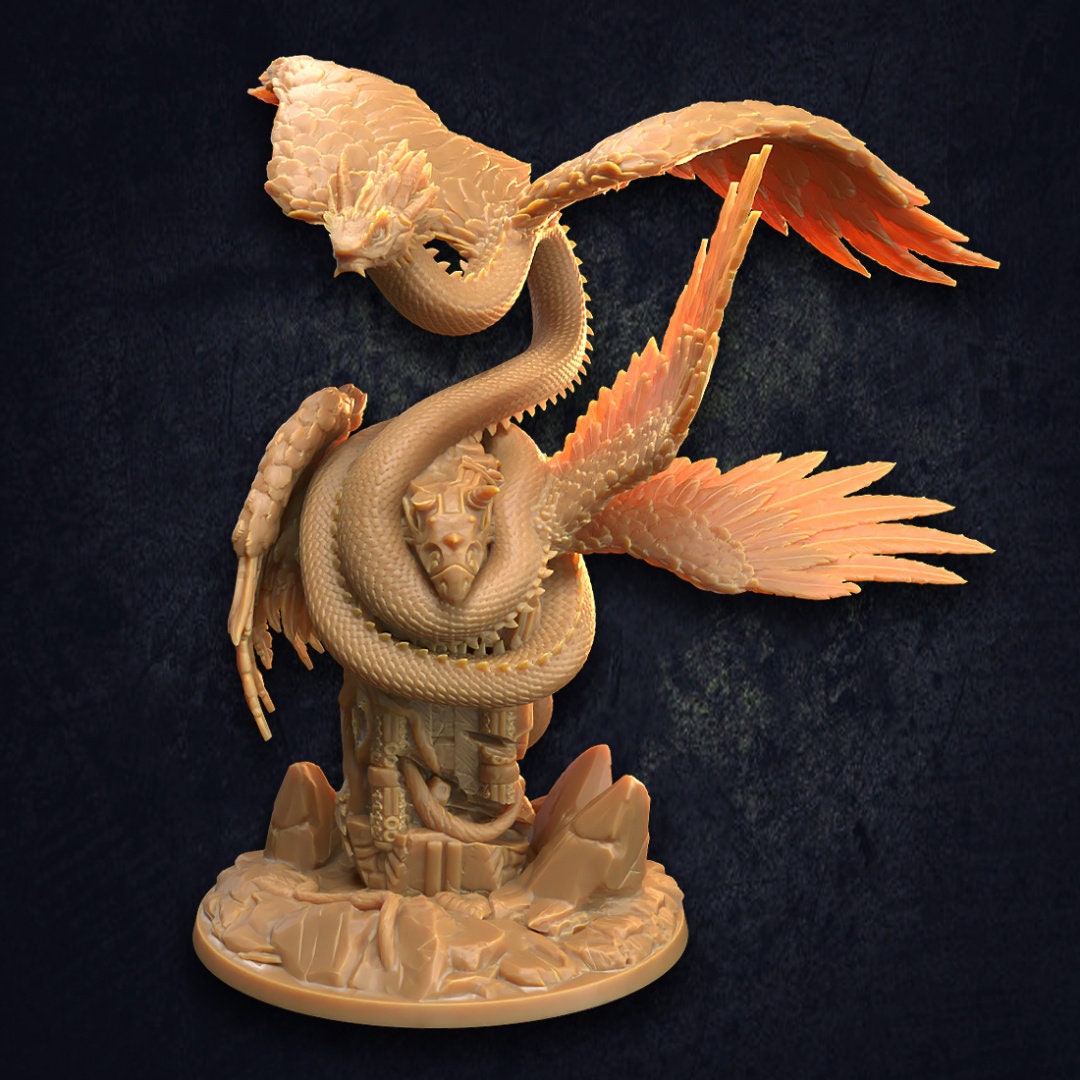Ancient Couatl Miniature Winged Serpent Great Wyrm - Etsy