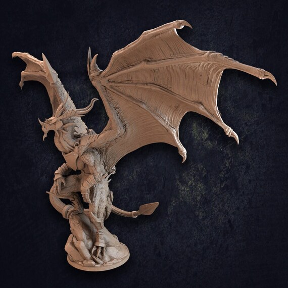 Armored Red Dragon Miniature Great Wyrm Monster Tabletop | Etsy