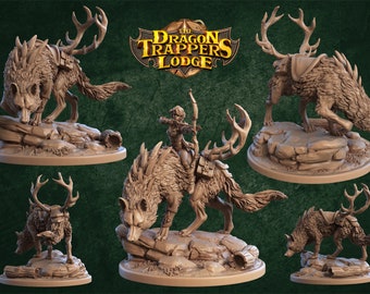 Dnd Dire Wolf Miniature | Etsy