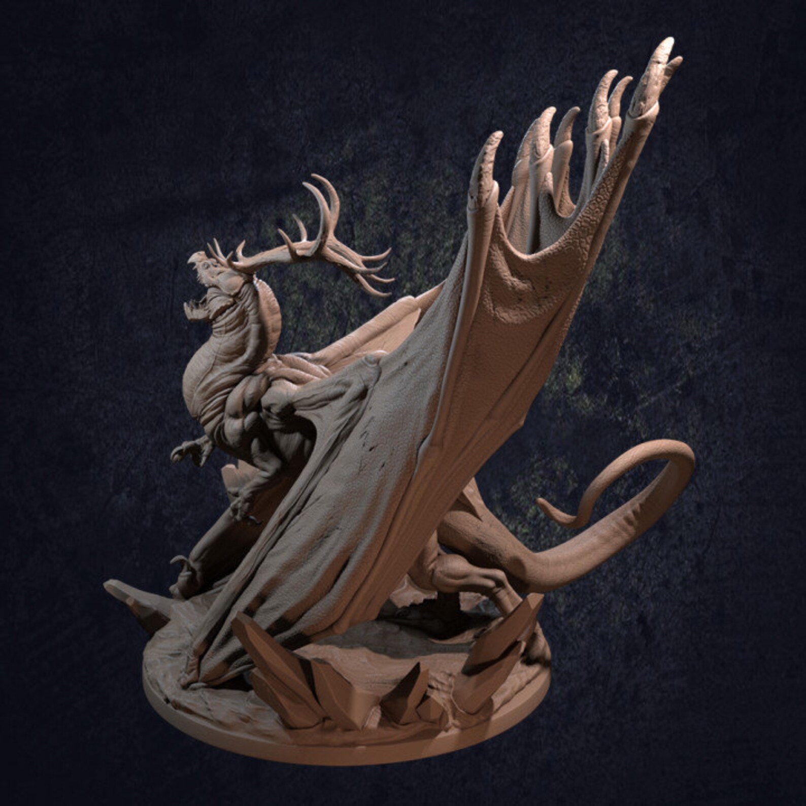 Ice Tyrant Dragon Miniature Wyrm Monster Tabletop Figurine - Etsy