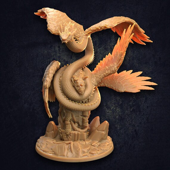 Ancient Couatl Miniature Winged Serpent Great Wyrm - Etsy