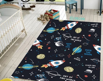 Rocket Design Rug - Etsy