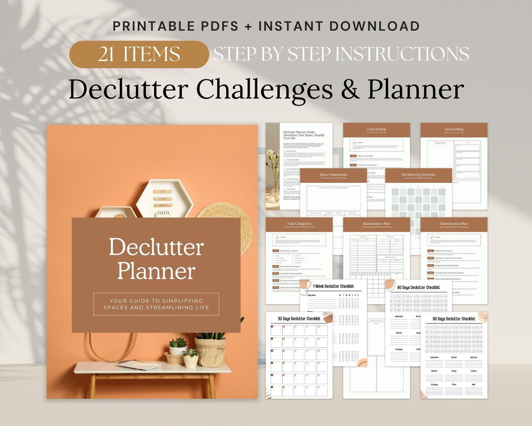 Decluttering Planner & Checklist | Printable Fly Lady Schedule ...
