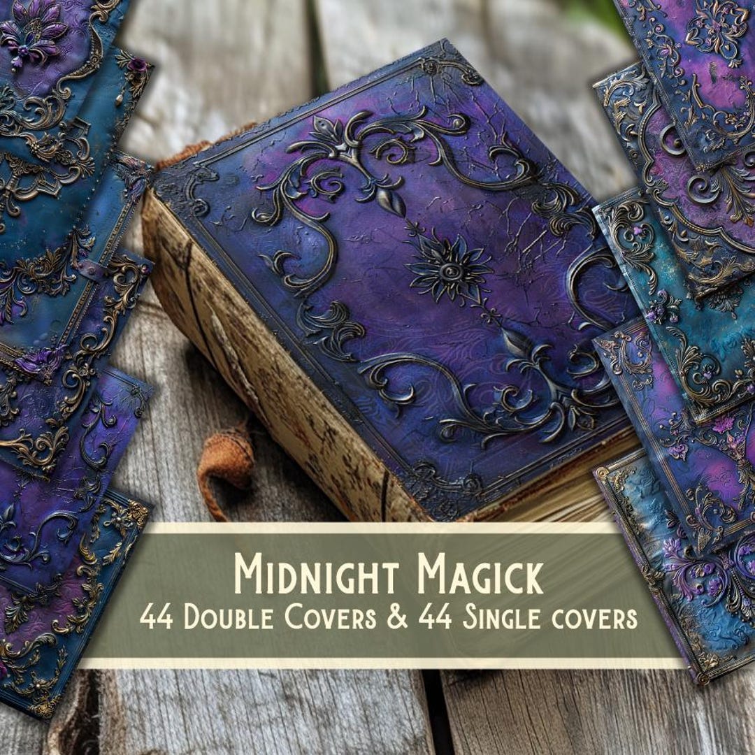Dark Academia Book Covers Junk Journal, Topper, Cover, Decorative ...