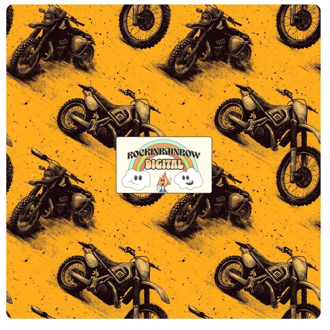 Dirtbike Seamless Patterns, Offroad Designs, Digital Paper, Custom ...