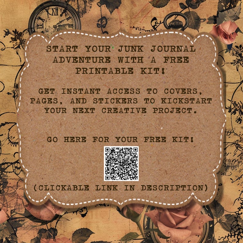 Dark Academia Vintage Book Covers Junk Journal Kit Printable Digital ...