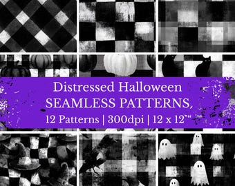 Halloween Digital Papers, Seamless Papers for Commercial Use, Pumpkins ...