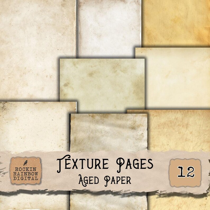 Old Texture Papers, Aged Vintage Scrapbook Junk Journal Paper (digital ...
