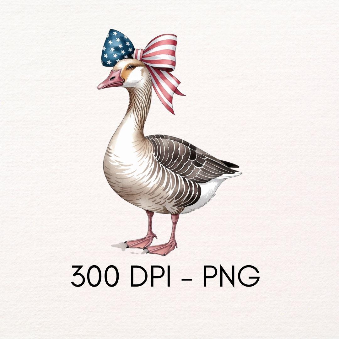 Goose With Bow PNG Clipart, Cute Digital Download for Birthday, Funny ...