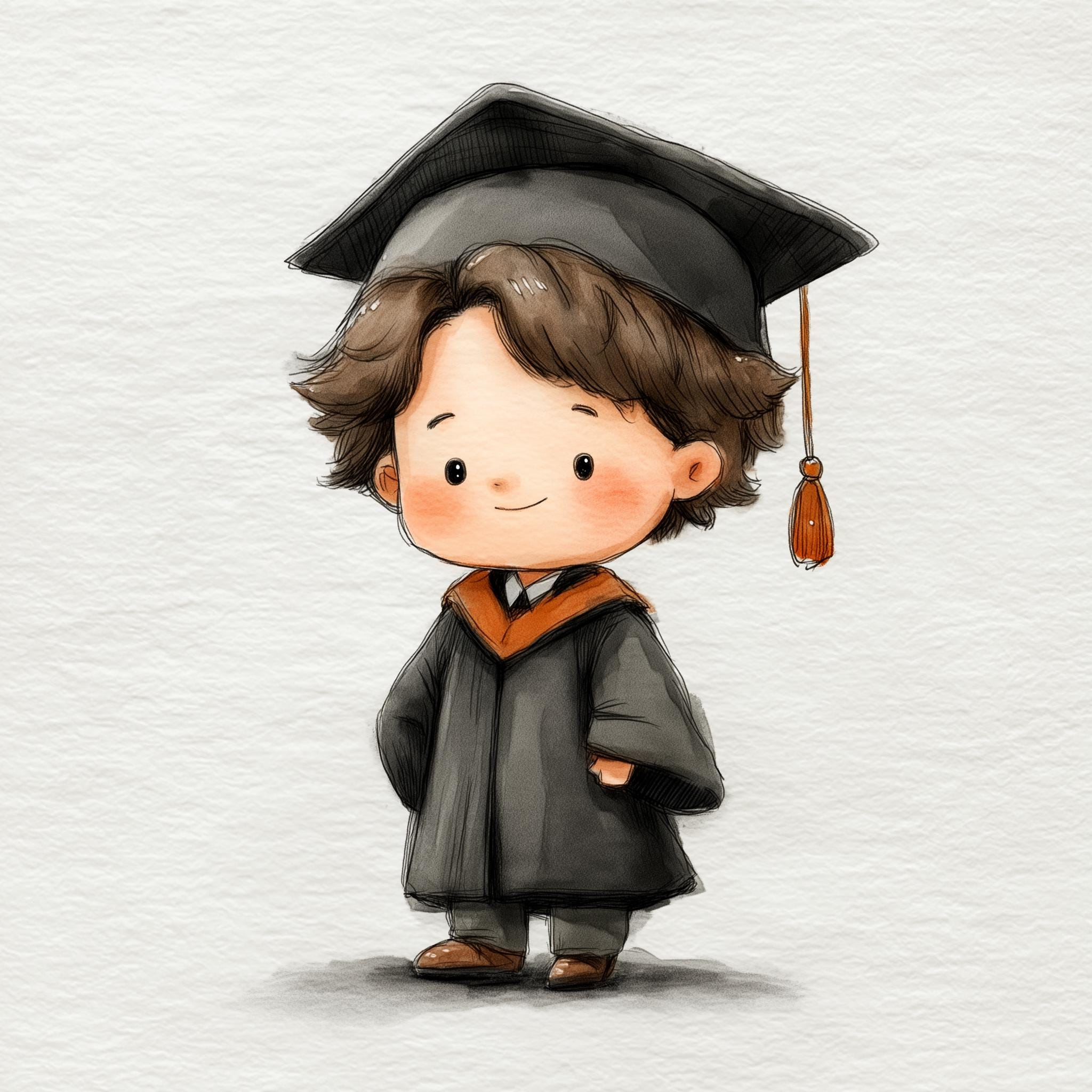 Graduation Clipart for Boys and Girls, Digital Download, Graduation ...