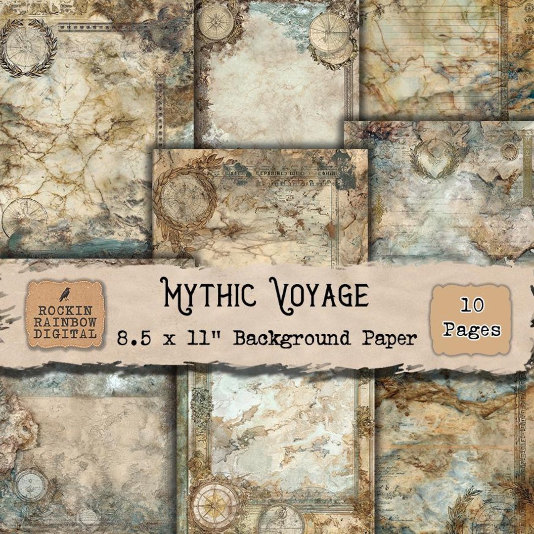 Greek Mythology Journal Pages Printable, Ancient Epic Junk Journal ...