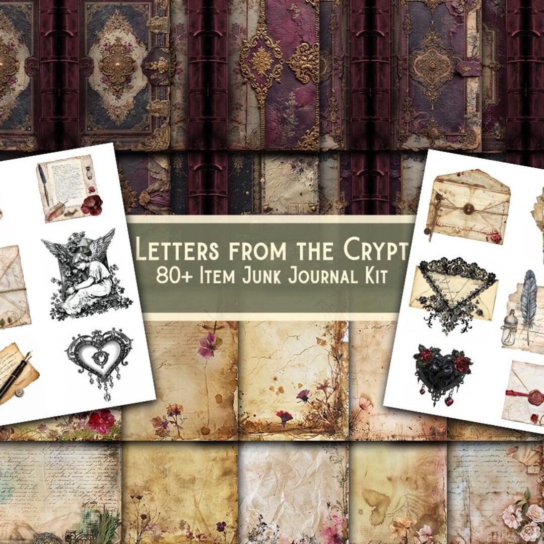 Letters From the Crypt Gothic Junk Journal Kit – Victorian Love ...