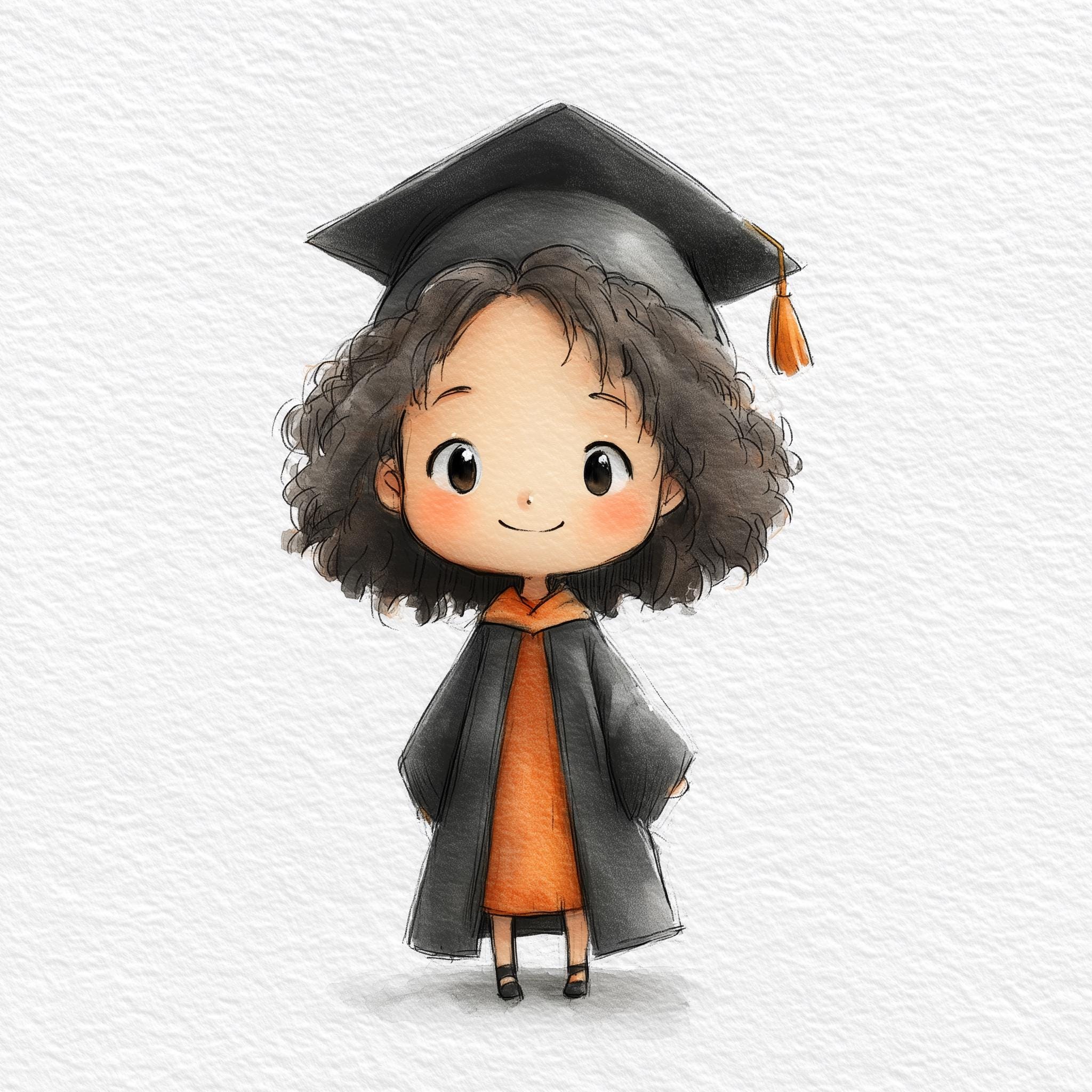 Graduation Clipart for Boys and Girls, Digital Download, Graduation ...