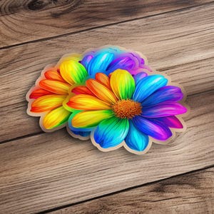 Rainbow Flower Clipart, High Quality, Pngs, Vibrant Colorful ...