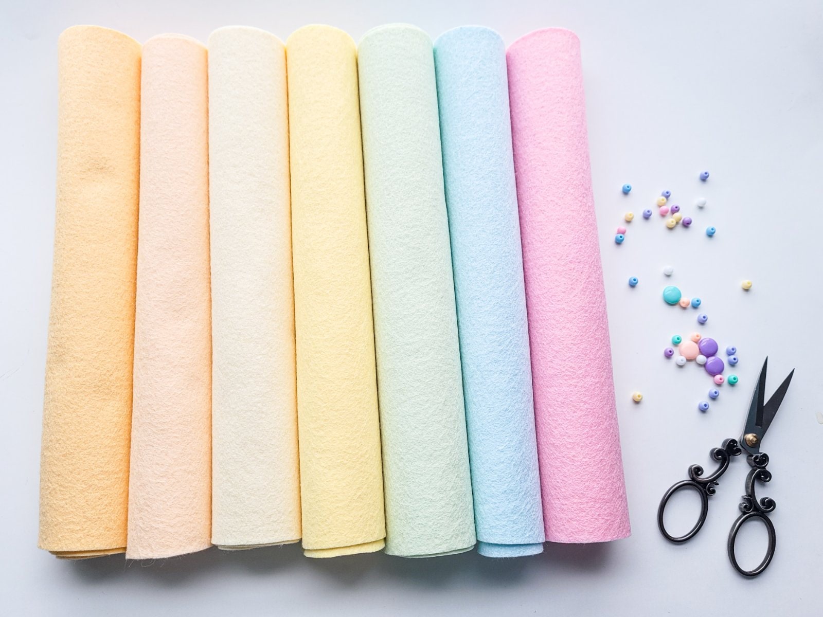 Wool Blend Felt Pastel Colors, Spring Shades of Wool Felt for Easter ...