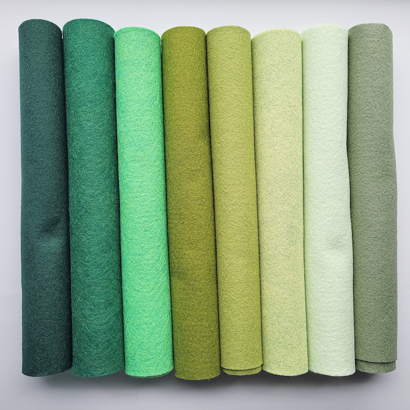 Green Felt Fabric - Etsy