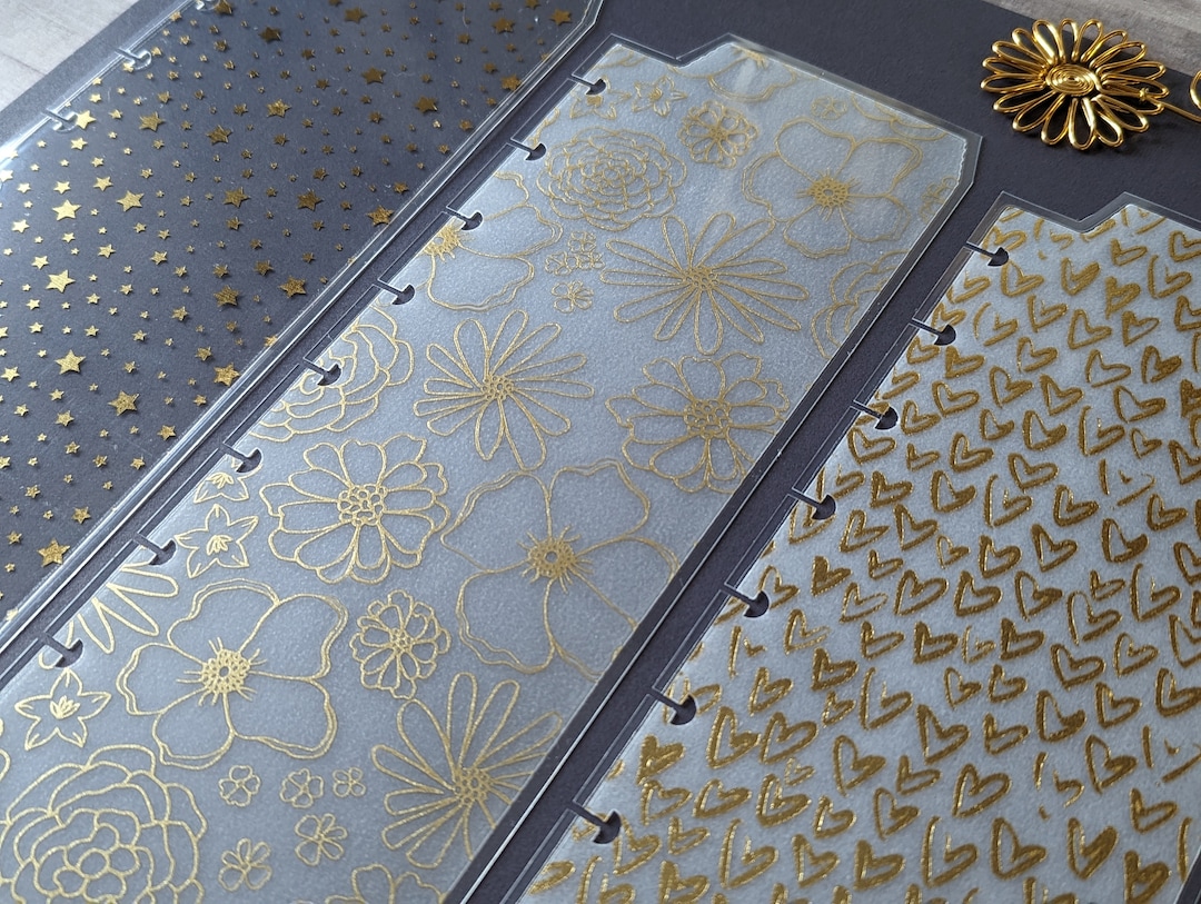 CLEAR BOOKMARKS W/gold Accent |happy Planner | Available in Mini ...