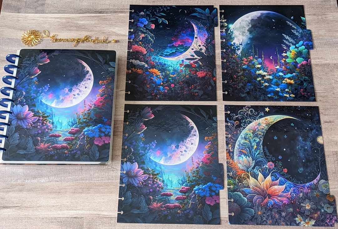 BUNDLE SET Moonlight Happy Planner Dividers and Covers |classic & Big ...