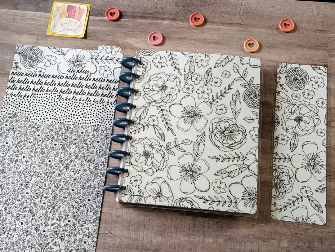 Black and White BUNDLE Happy Planner | Planner Cover, Dividers and ...