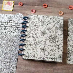 Black and White BUNDLE Happy Planner | Planner Cover, Dividers and ...