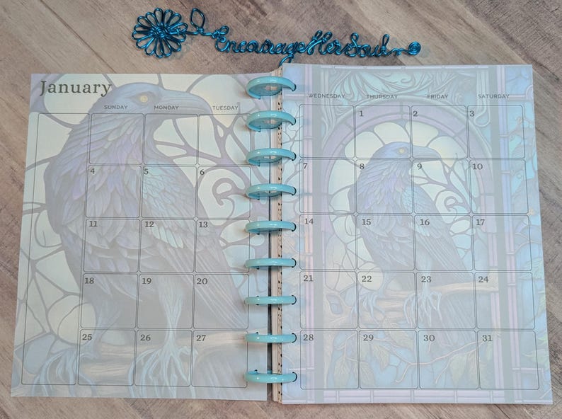 Mystical Tree Happy Planner 2026 Monthly Inserts | Raven Tabbed Divider ...