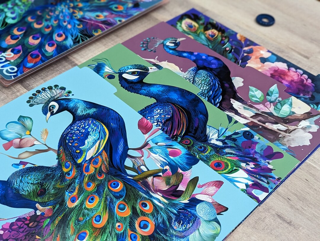Peacock BUNDLE SET |peacock Happy Planner Dividers and Covers|classic ...