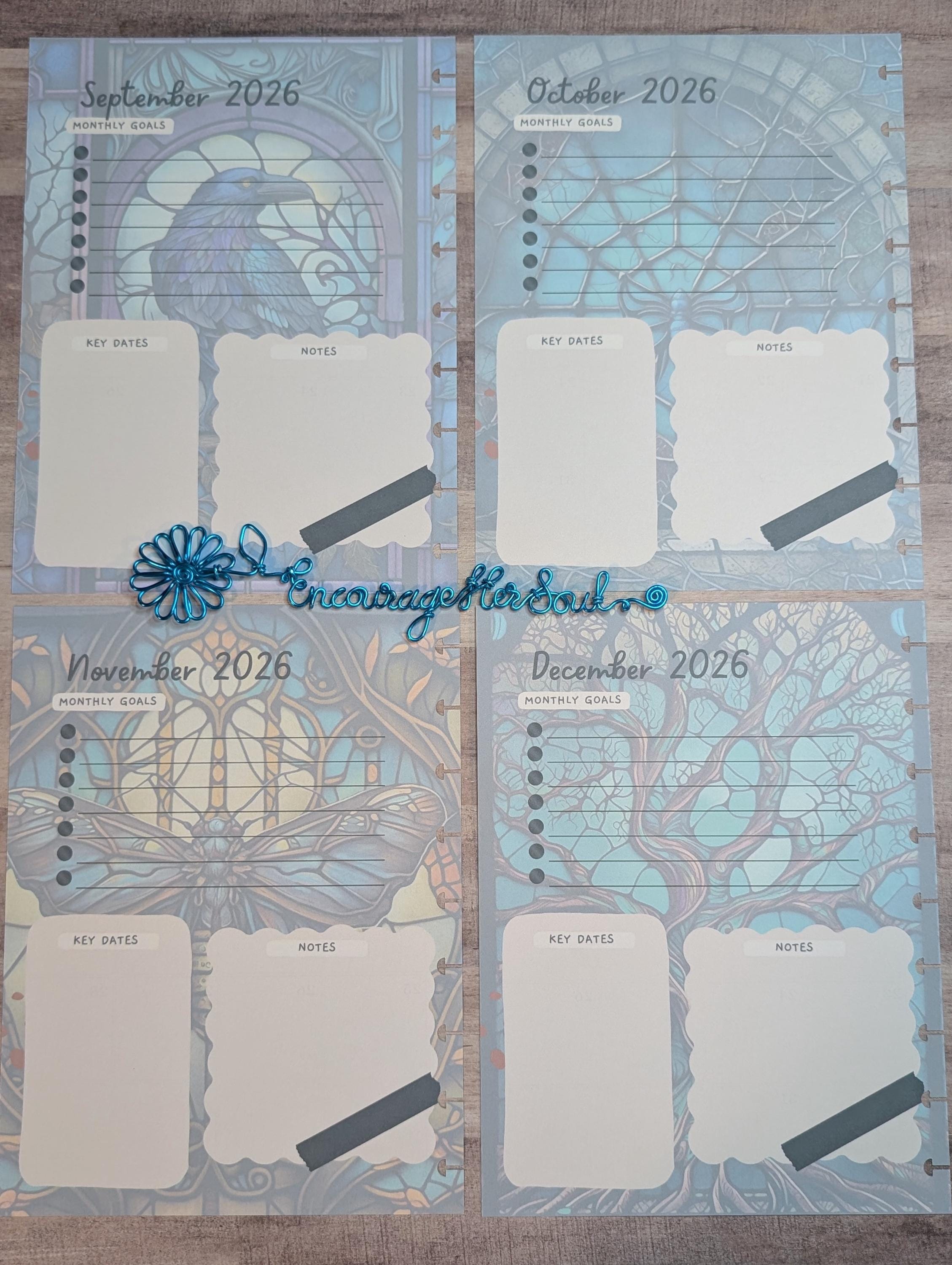 Mystical Tree Happy Planner 2026 Monthly Inserts | Raven Tabbed Divider ...