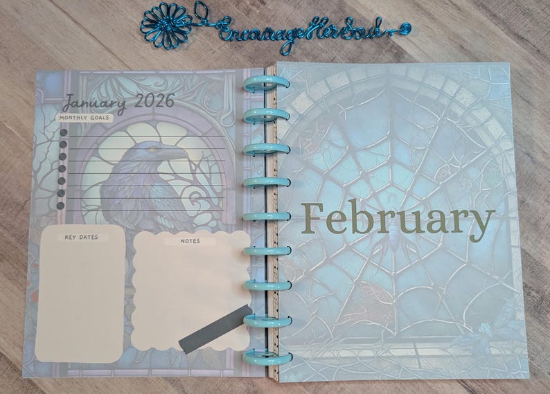 Mystical Tree Happy Planner 2026 Monthly Inserts | Raven Tabbed Divider ...