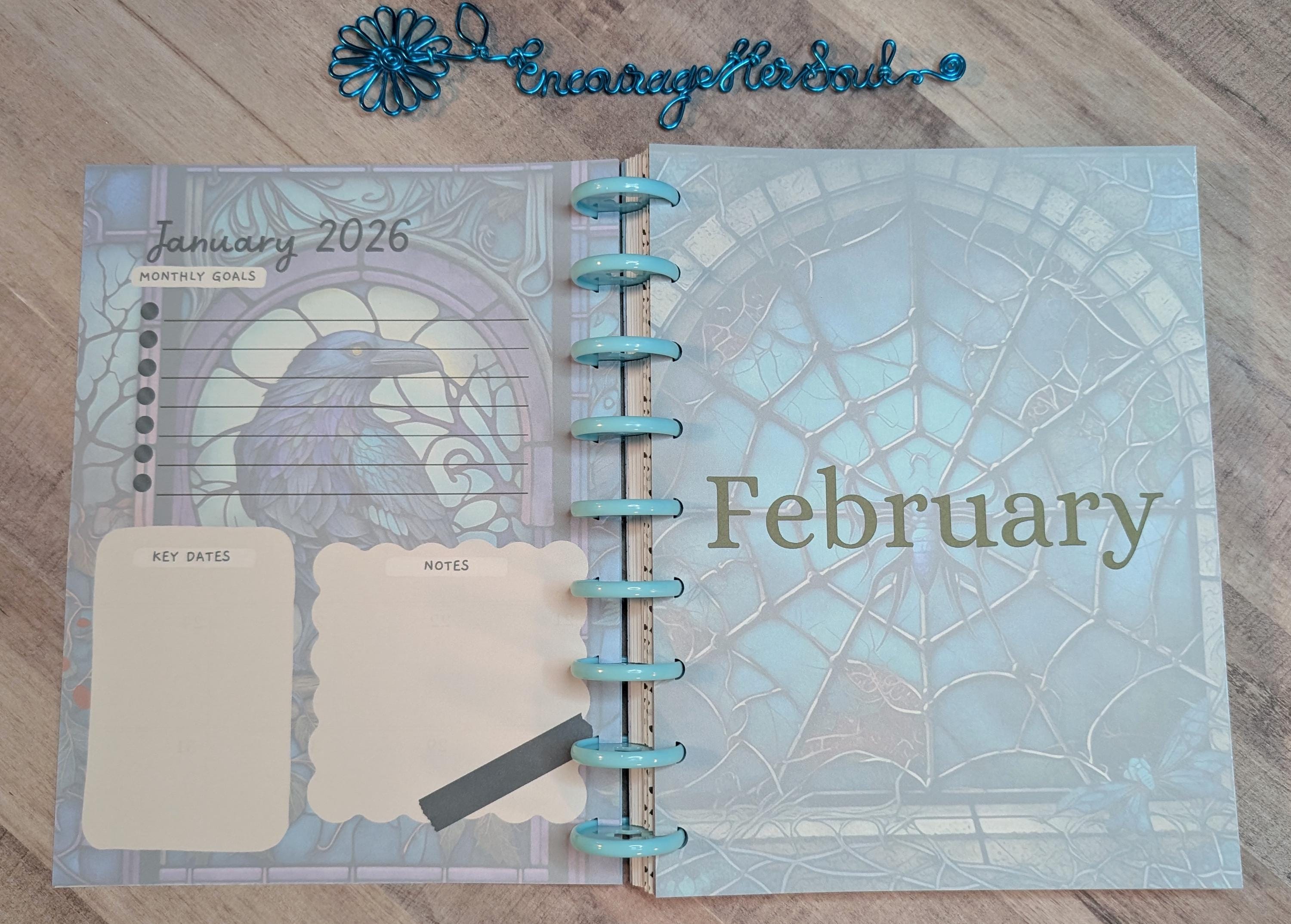 Mystical Tree Happy Planner 2026 Monthly Inserts | Raven Tabbed Divider ...