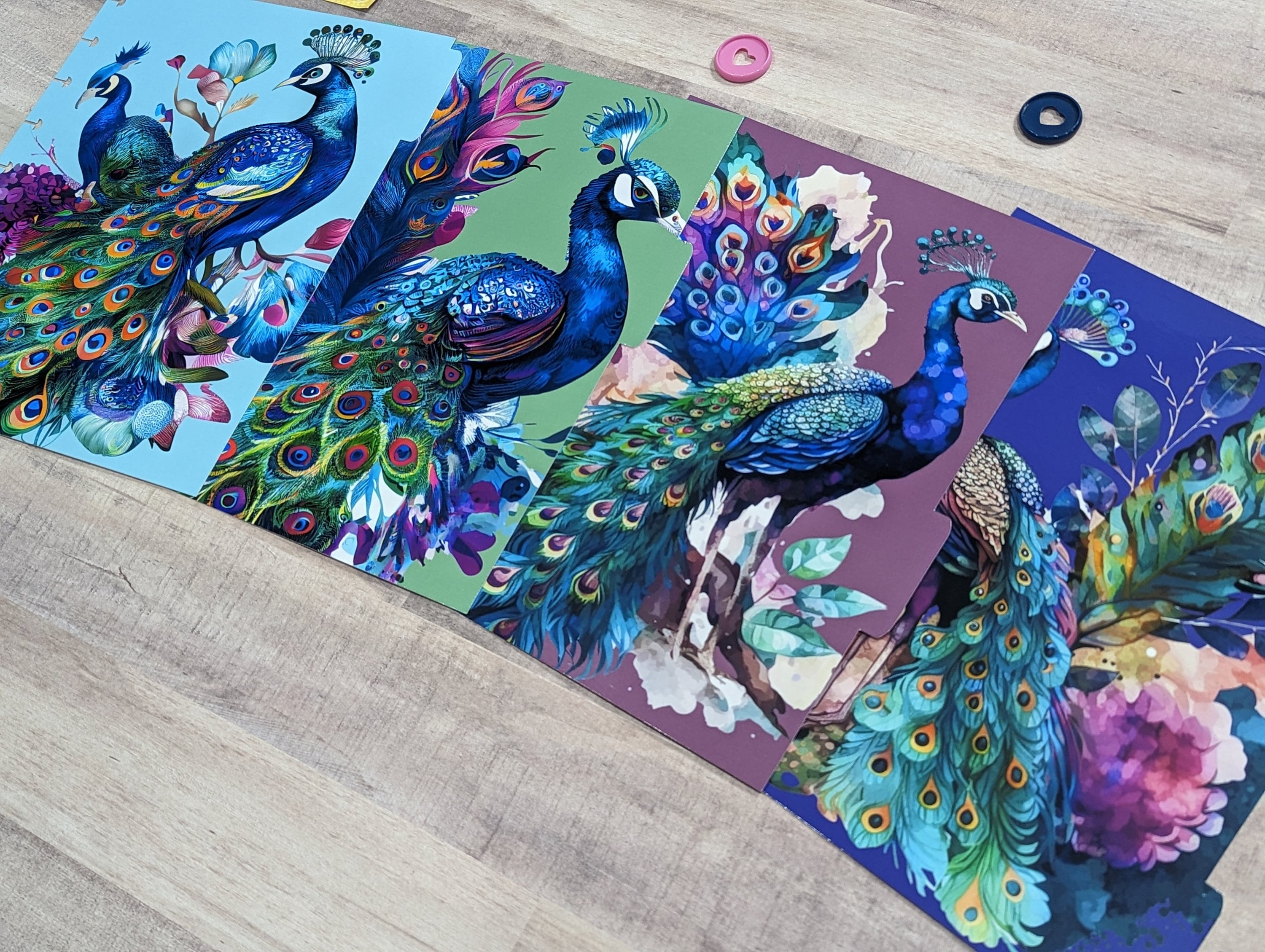 Peacock BUNDLE SET |peacock Happy Planner Dividers and Covers|classic ...