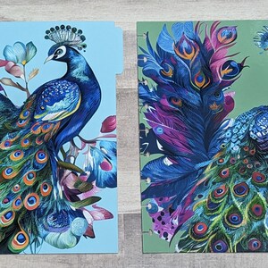 Peacock BUNDLE SET |peacock Happy Planner Dividers and Covers|classic ...