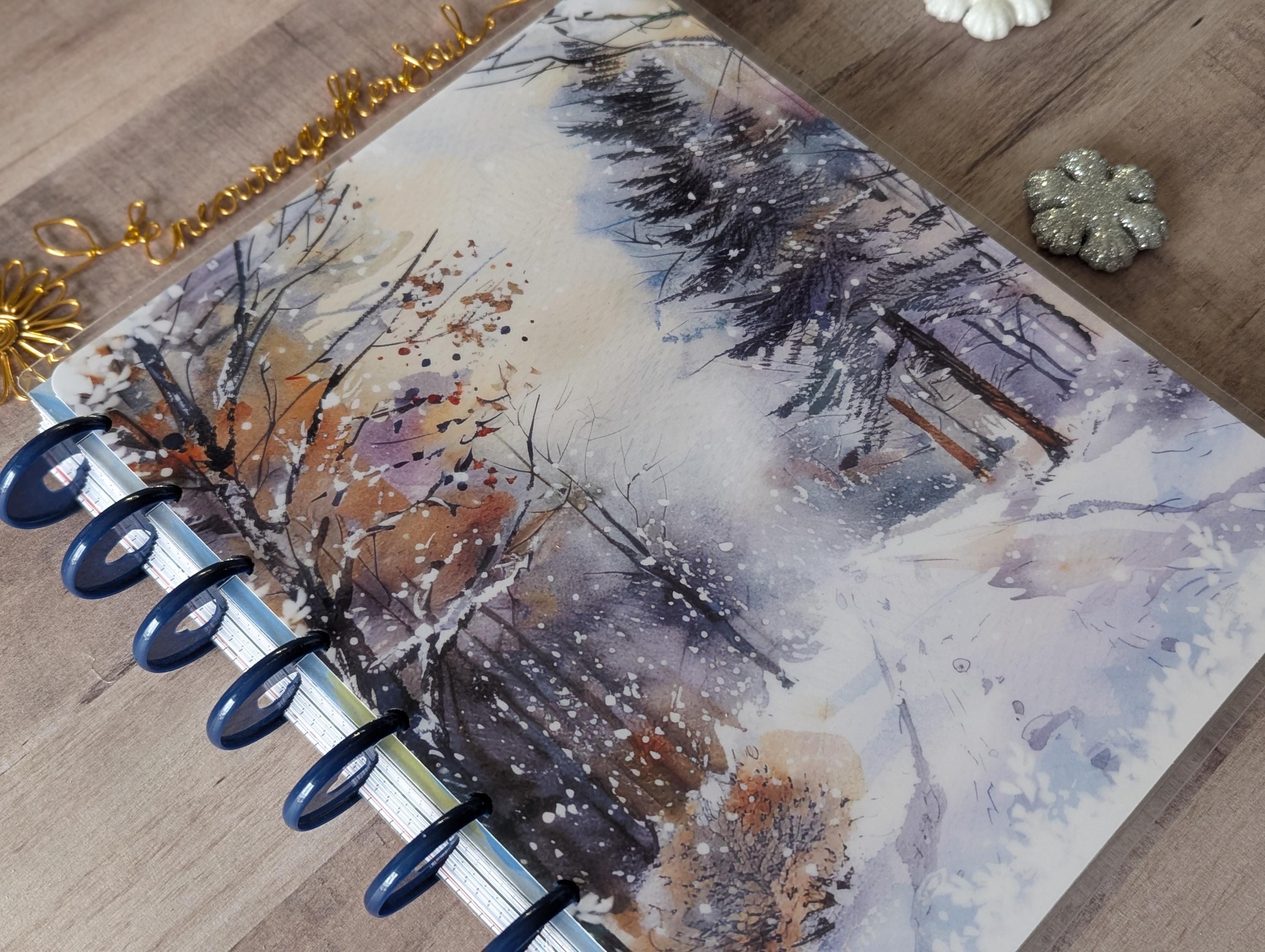 Snowy Trail Happy Planner Cover Set Divider |happy Planner Dashboard ...