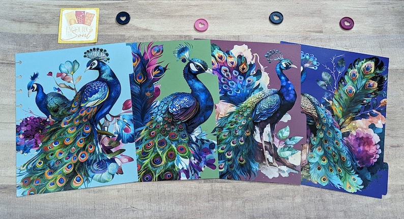 Peacock BUNDLE SET |peacock Happy Planner Dividers and Covers|classic ...